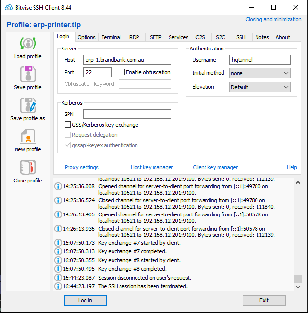 Instructions on how to login and activate the Warehouse Printer Server ...